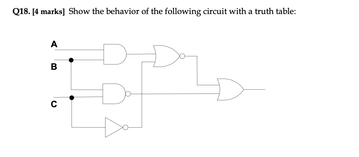 Solved Q18. [4 ﻿marks] ﻿Show the behavior of the following | Chegg.com