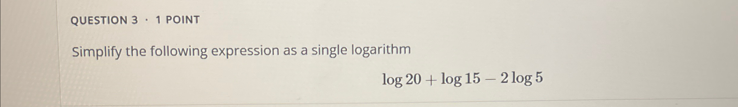 Solved QUESTION 3 - 1 ﻿POINTSimplify the following | Chegg.com