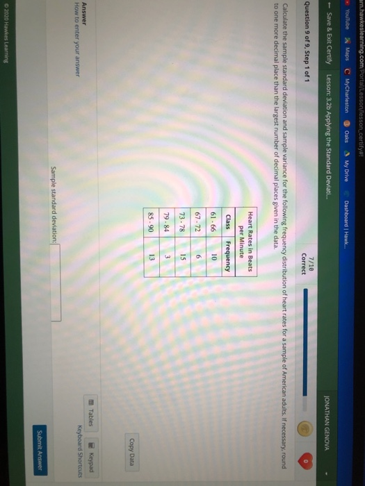 Solved arn.hawkeslearning.com/Portal/lesson/lesson_certify#! | Chegg.com