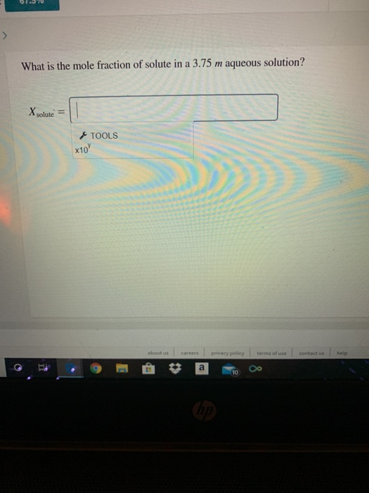 Solved What is the mole fraction of solute in a 3.75 m | Chegg.com