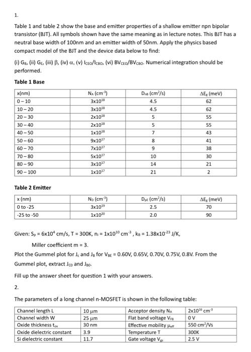 Help to find out the values and plot the | Chegg.com