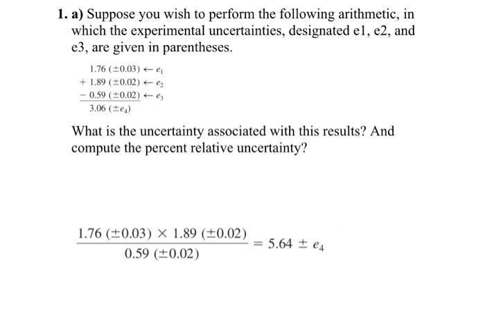 Solved 1. a) Suppose you wish to perform the following | Chegg.com