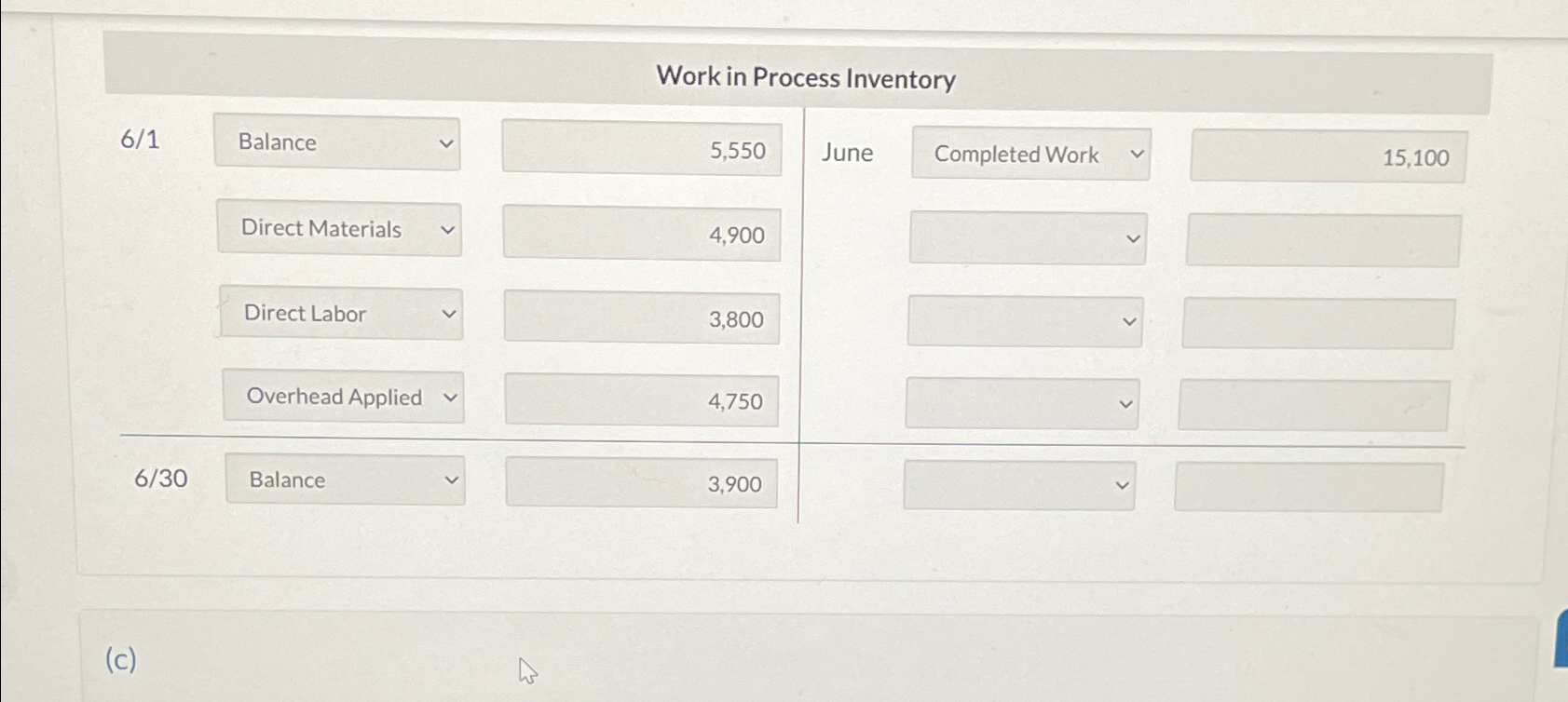 Solved Work in Process Inventory(c) | Chegg.com Solved Work in Process Inventory(c) | Chegg.com