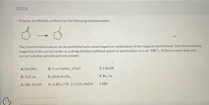 Solved Propose an efficient synthesis for the following | Chegg.com