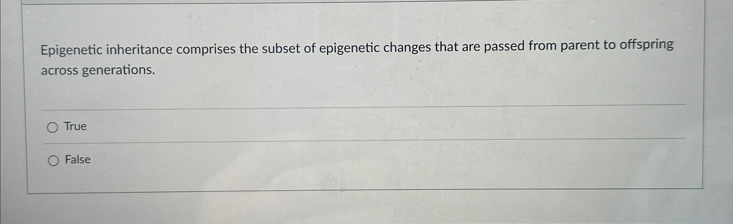 Solved Epigenetic inheritance comprises the subset of | Chegg.com