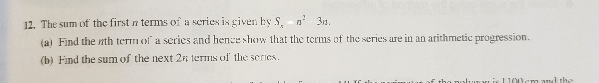 Solved The sum of the first n ﻿terms of a series is given by | Chegg.com