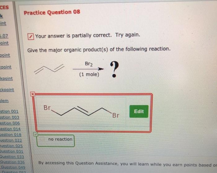 Solved Ces Practice Question 08 K Int 5 07 Oint Your Answer