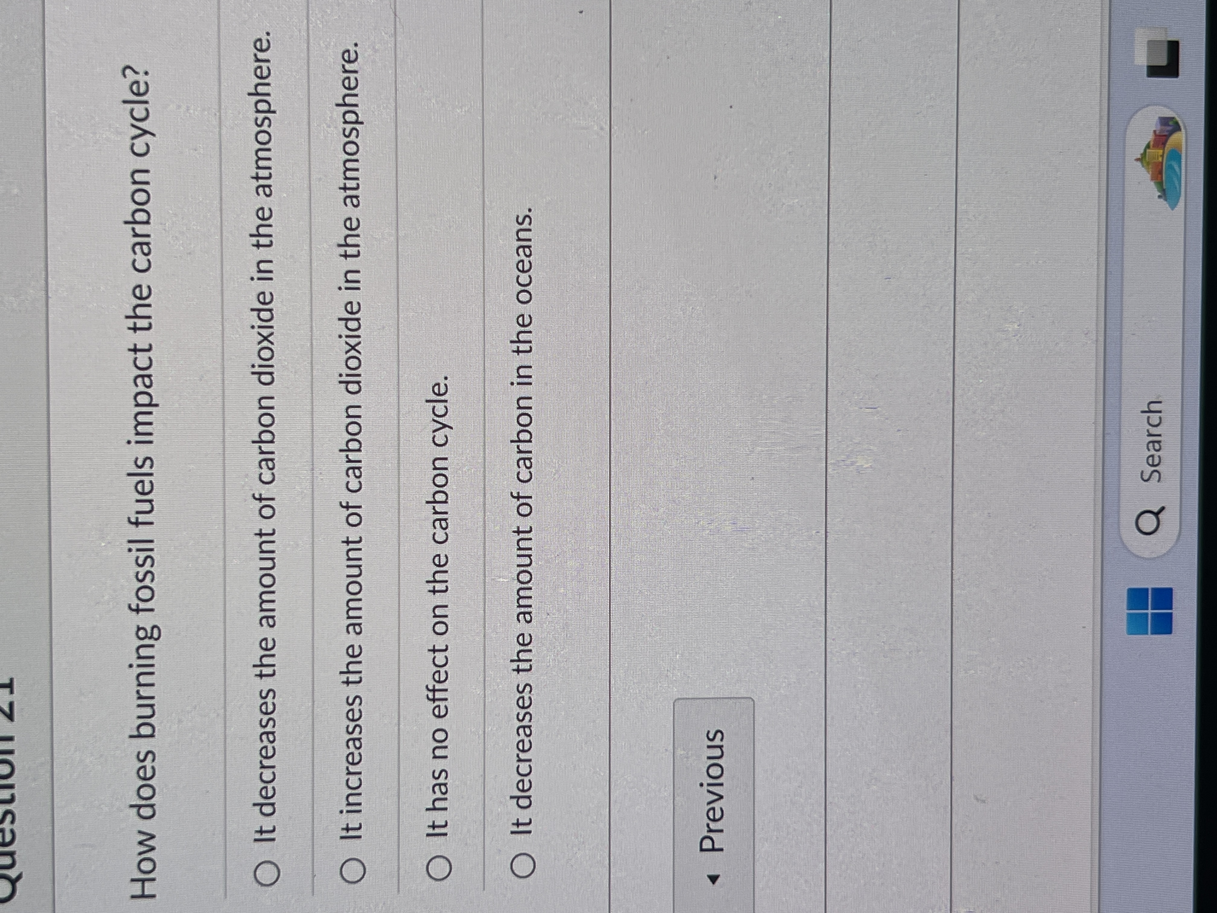 Solved How does burning fossil fuels impact the carbon | Chegg.com