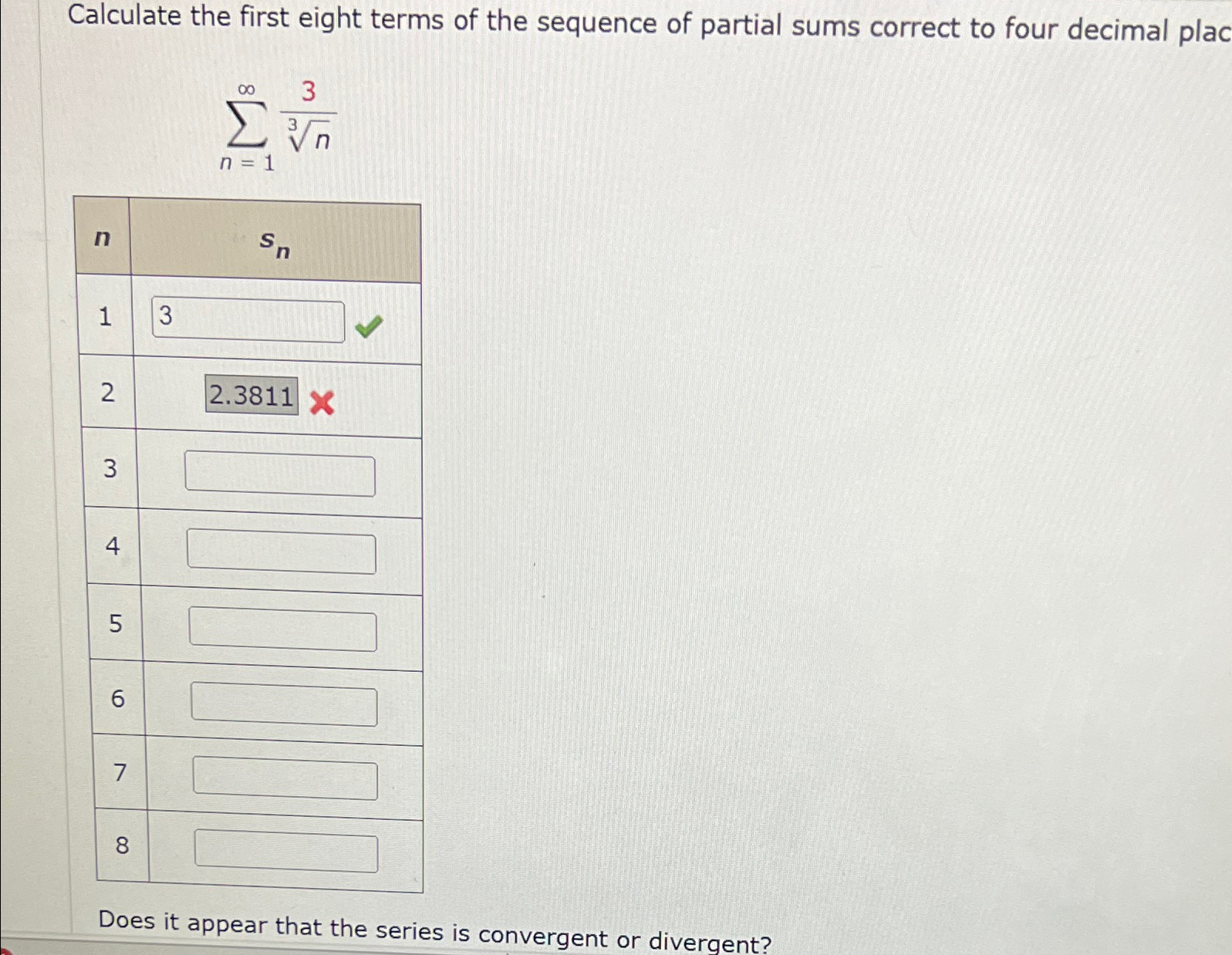Solved Calculate the first eight terms of the sequence of | Chegg.com