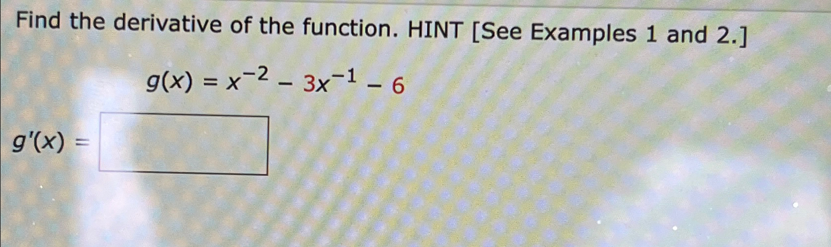 Solved Find the derivative of the function. HINT [See | Chegg.com