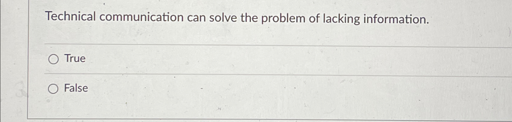 Solved Technical communication can solve the problem of | Chegg.com