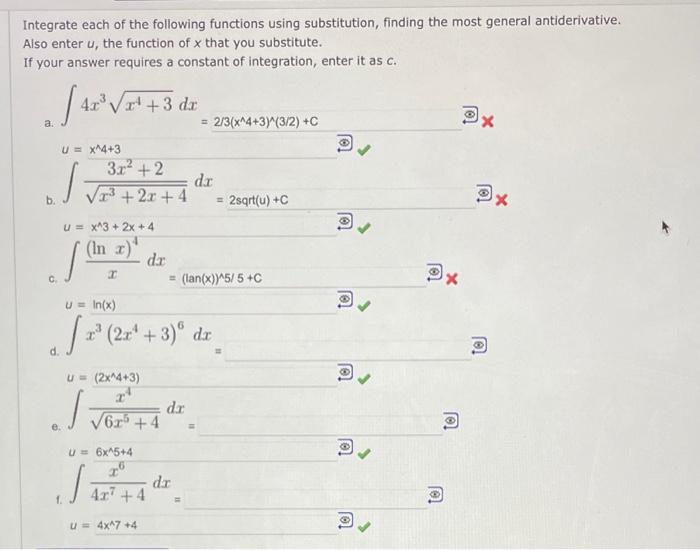 Solved Integrate each of the following functions using | Chegg.com