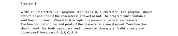 Solved Write an interactive C++ program that reads in a | Chegg.com
