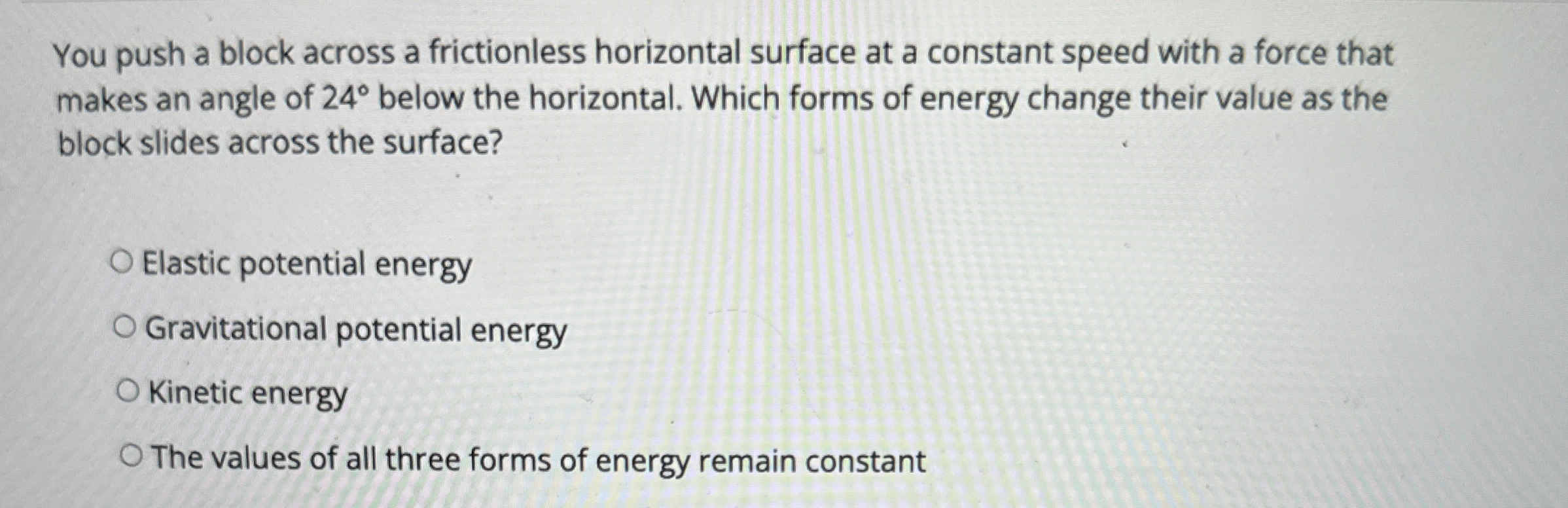 Solved You push a block across a frictionless horizontal | Chegg.com