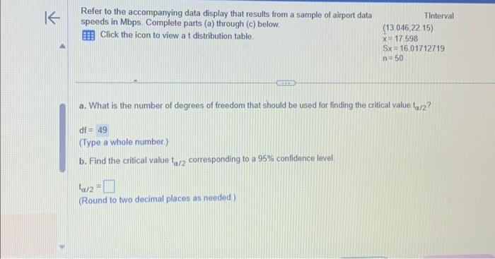 Solved Refer to the accompanying data display that results | Chegg.com