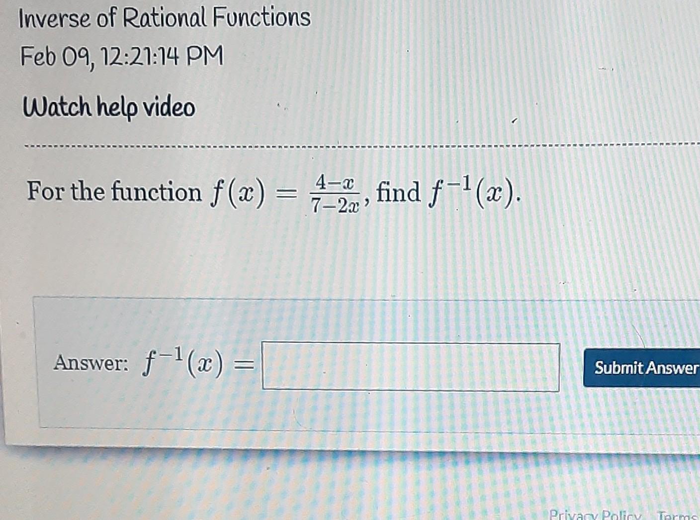 Solved Multi-step Fonction Inverses (Level 2) Feb 09, | Chegg.com