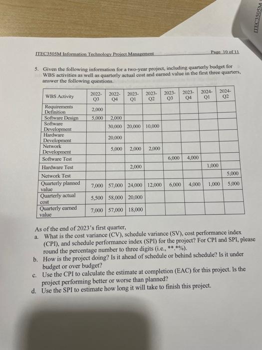 Solved 5. Given the following information for a two-year | Chegg.com