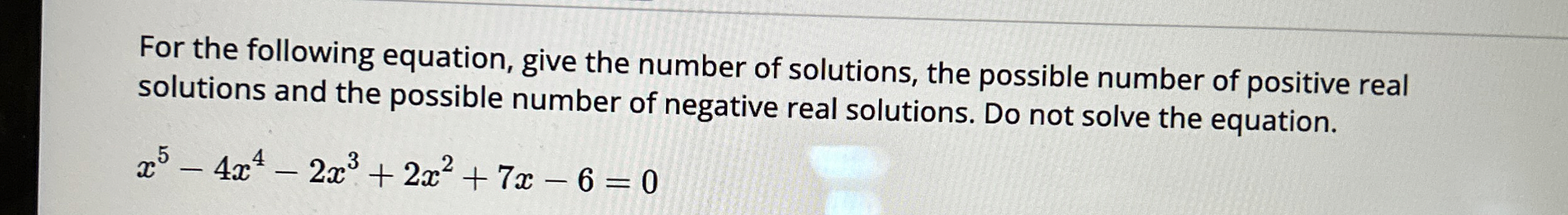 Solved For the following equation, give the number of | Chegg.com