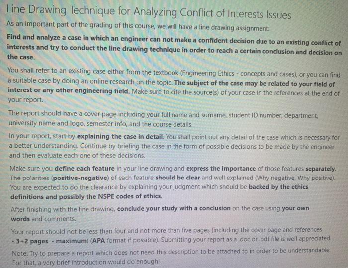 Solved Line Drawing Technique for Analyzing Conflict of | Chegg.com