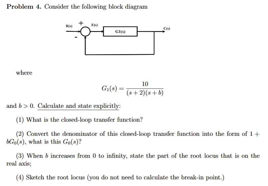 Solved Problem 4. ﻿Consider the following block | Chegg.com