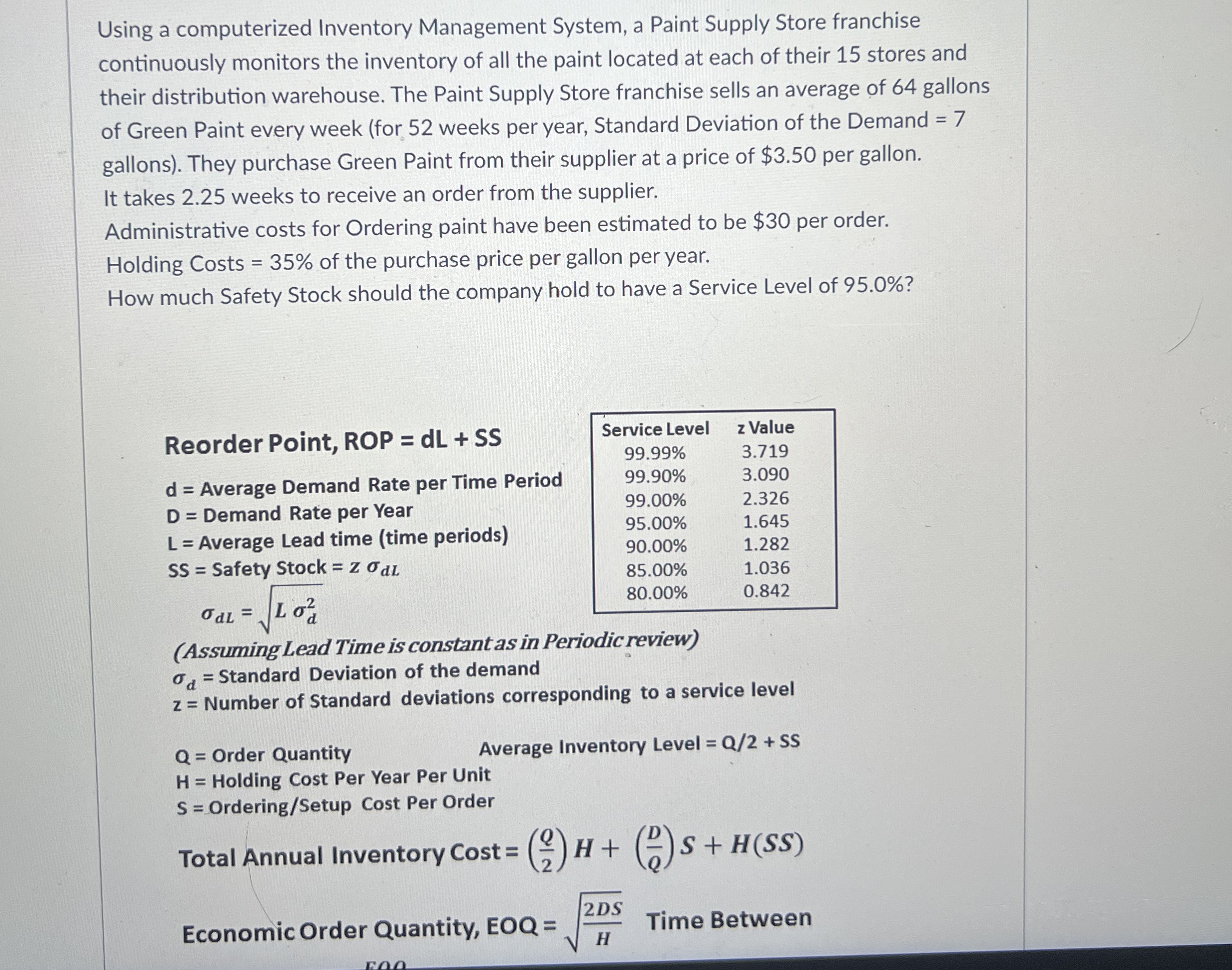 Solved Using a computerized Inventory Management System, a | Chegg.com