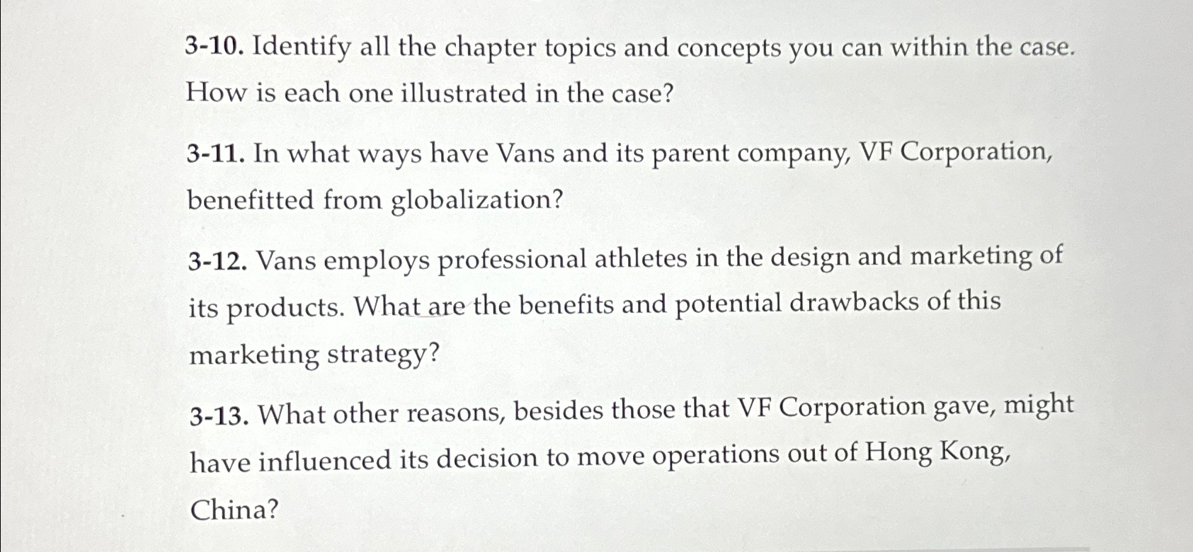 Solved 3-10. ﻿Identify all the chapter topics and concepts | Chegg.com