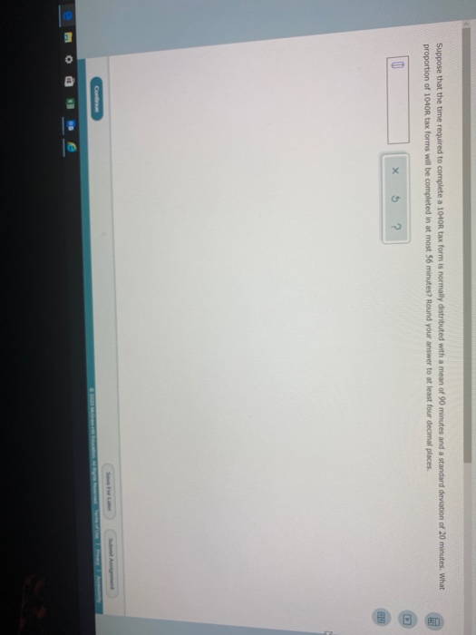 Solved Suppose that the time required to complete a 1040R | Chegg.com