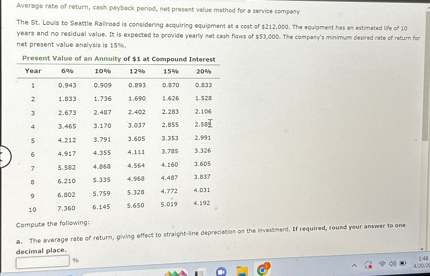 Solved Average rate of return, cash payback period, net | Chegg.com Solved Average rate of return, cash payback period, net | Chegg.com