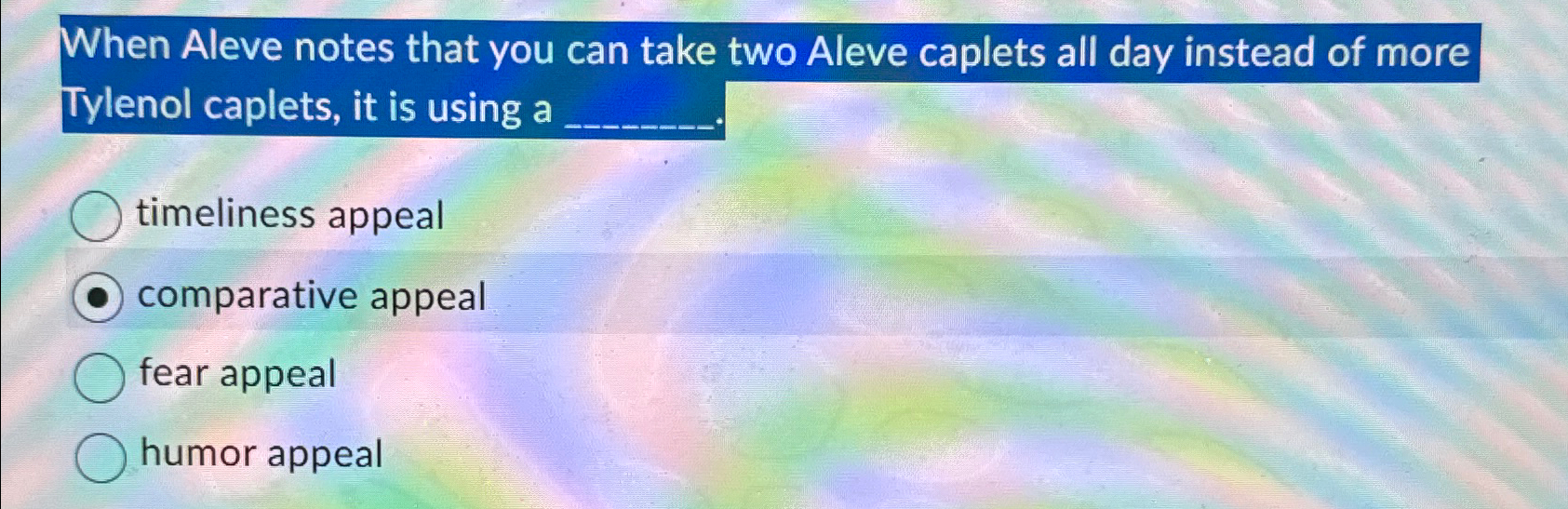 Solved When Aleve notes that you can take two Aleve caplets | Chegg.com