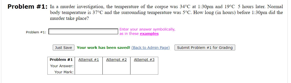 Solved Problem # 1: In a murder investigation, the | Chegg.com