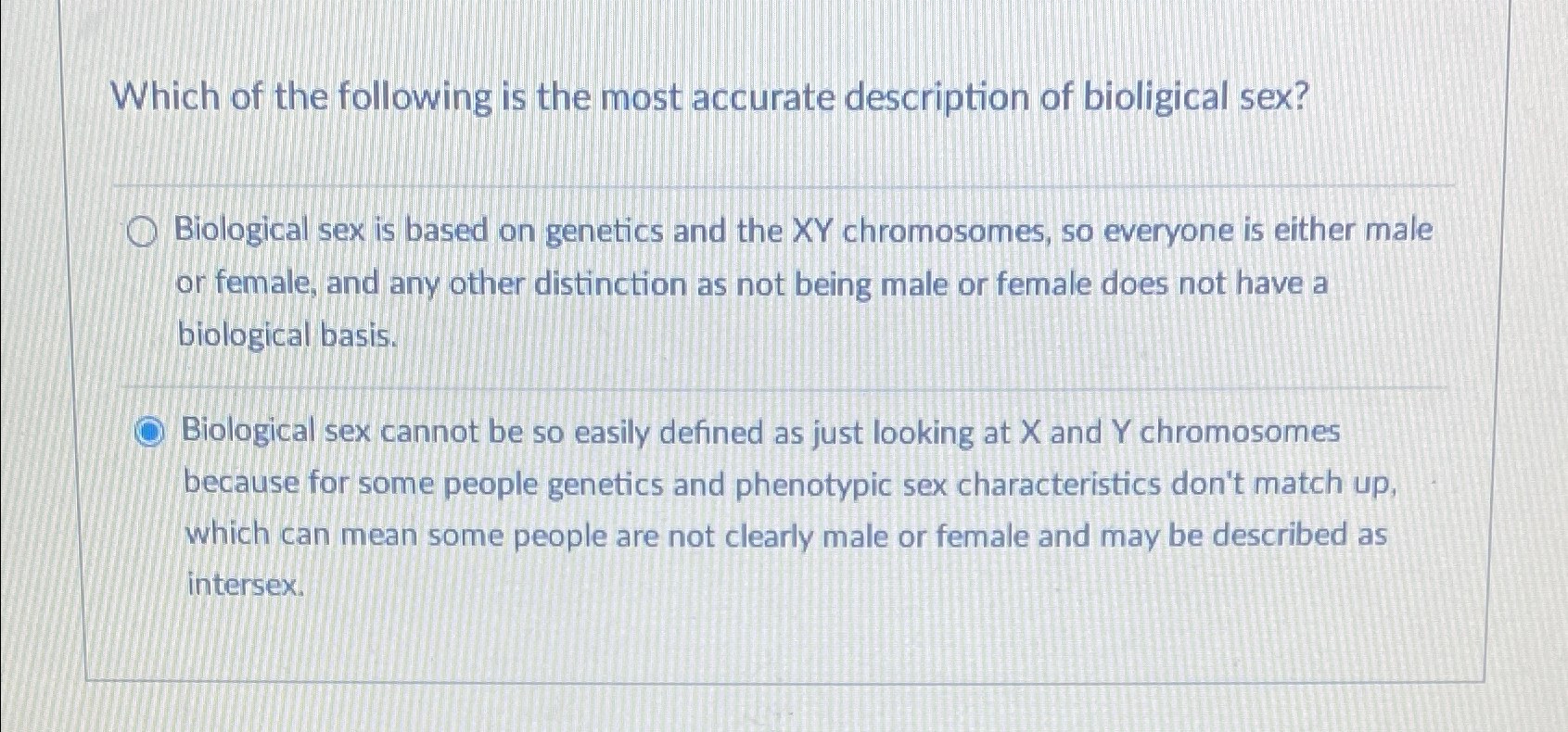 Solved Which of the following is the most accurate | Chegg.com