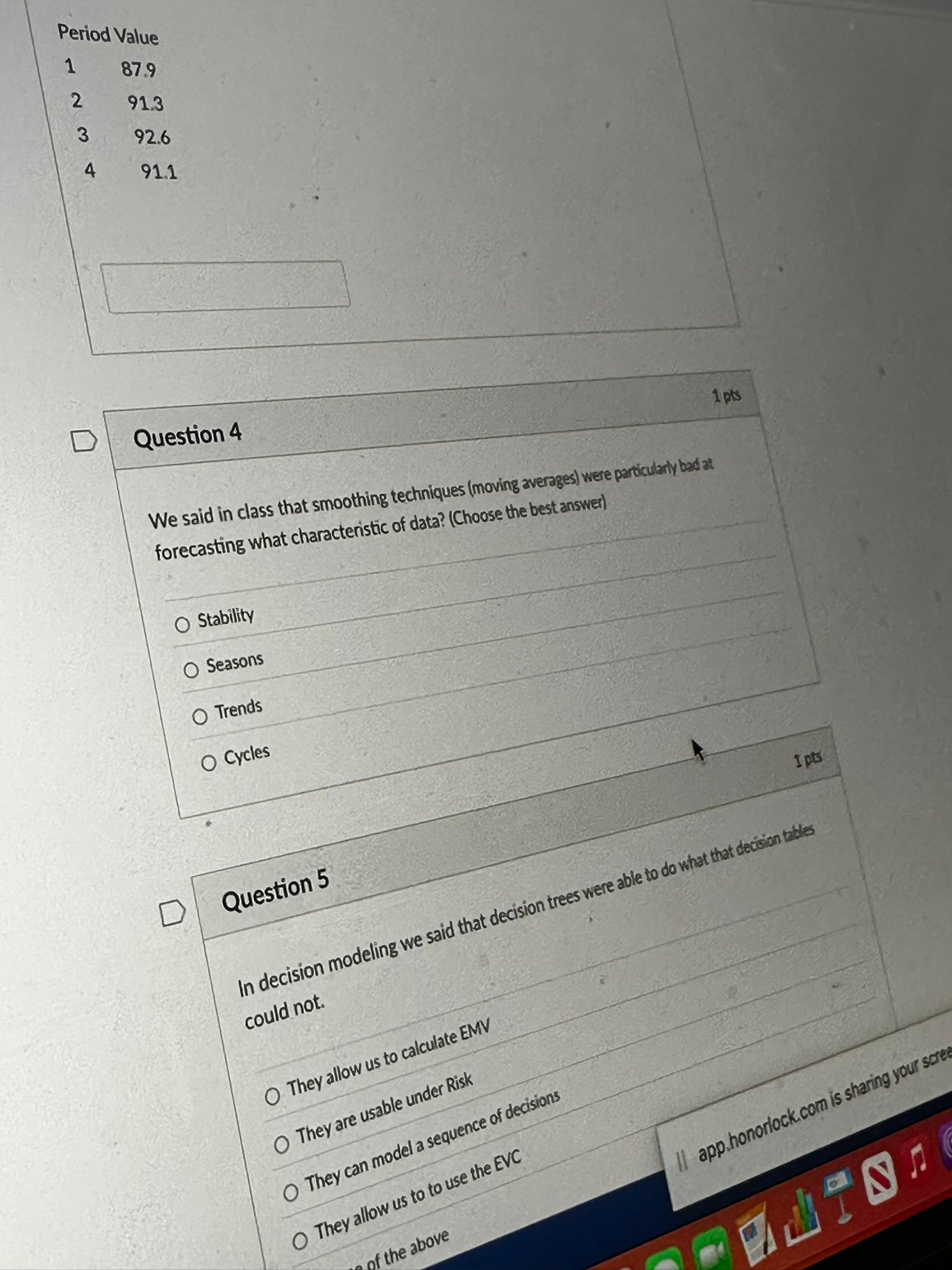 Solved Question 4We said in class that smoothing techniques | Chegg.com