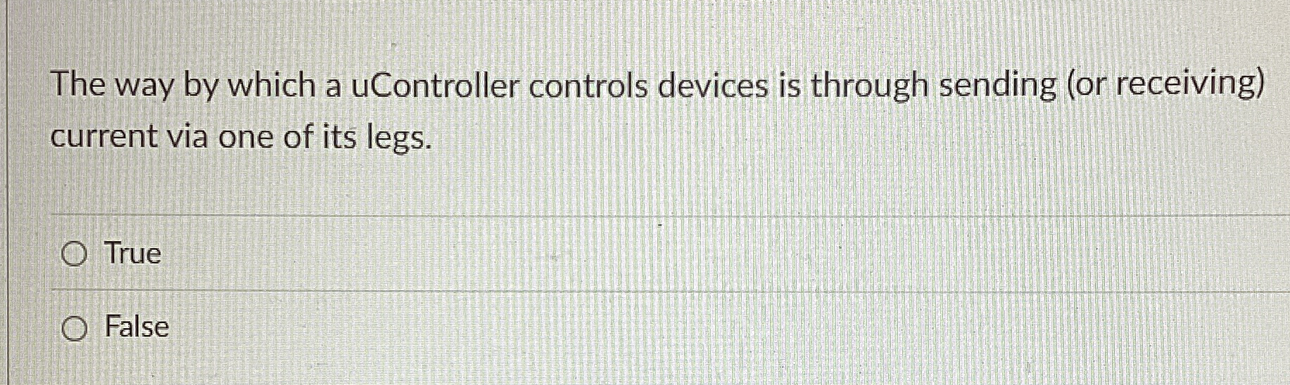 Solved The way by which a uController controls devices is | Chegg.com