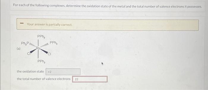 Solved For each of the following complexes, determine the | Chegg.com