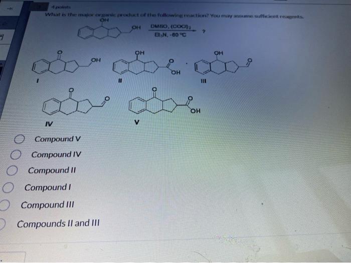 Solved trovint t II III IV V Compound V Compound IV Compound | Chegg.com