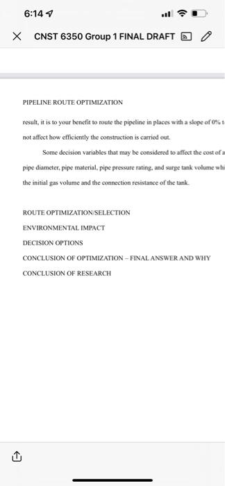 Solved PIPELINE ROUTE OPTIMIZATION result, it is to your | Chegg.com