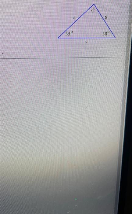 Solved Solve the triangle shown to the right. C. 다 (Simplify | Chegg.com