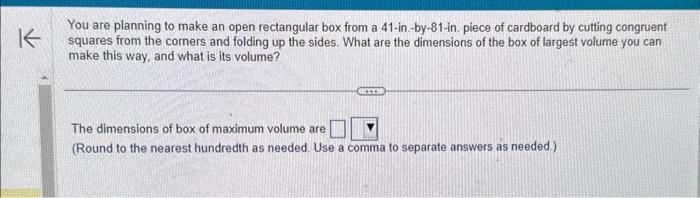 Solved You are planning to make an open rectangular box from | Chegg.com