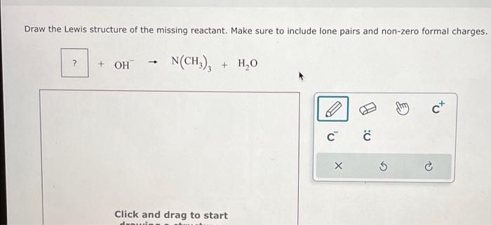 Solved Draw the Lewis structure of the missing reactant. | Chegg.com