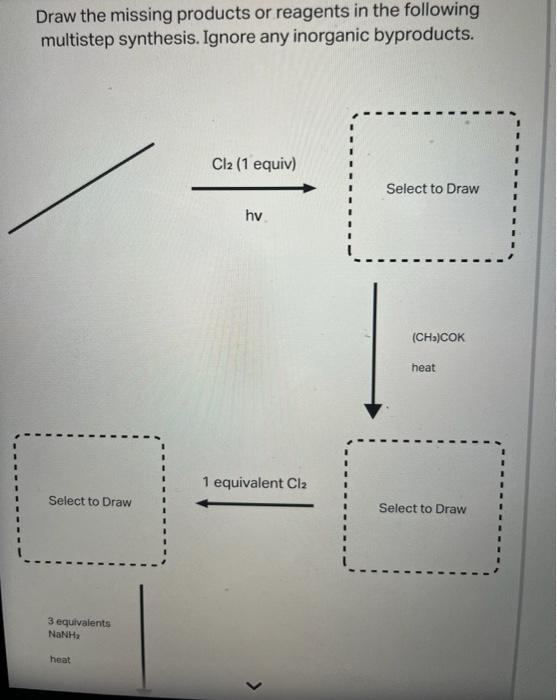 Solved Draw the missing products or reagents in the | Chegg.com