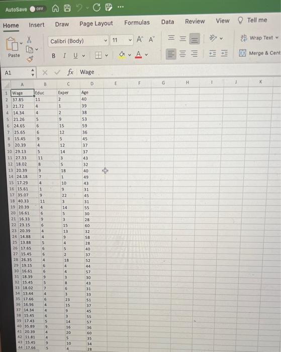 Solved Home Insert Draw Page Layout Formulas Data Review | Chegg.com