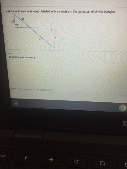 Solved Find the unknown side length labeled with a variable | Chegg.com Solved Find the unknown side length labeled with a variable | Chegg.com