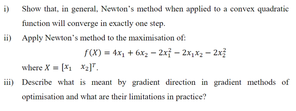 Solved i) ﻿Show that, in general, Newton's method when | Chegg.com
