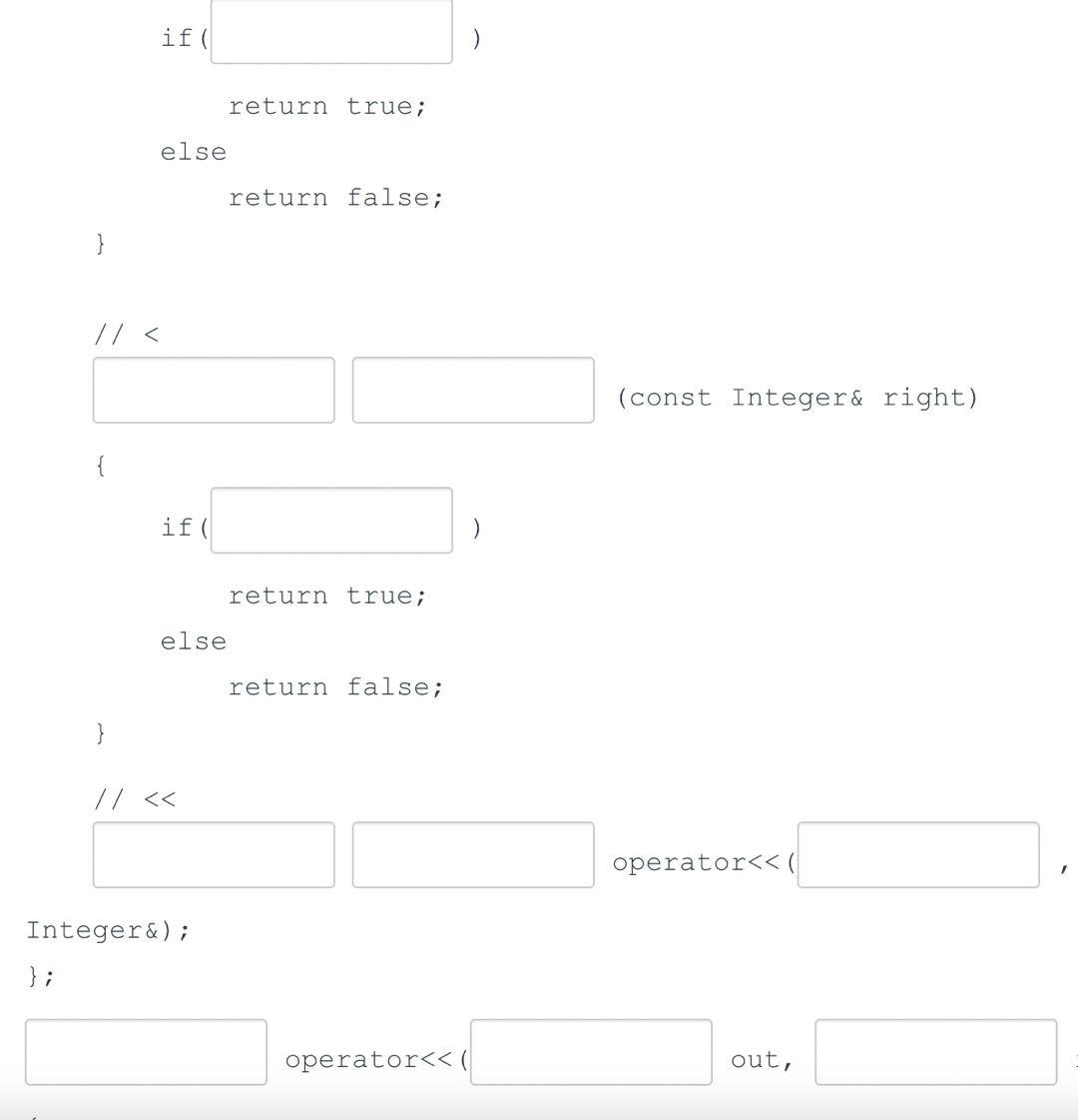 Solved nclude ing namespace std; ass Integer // new stuff | Chegg.com