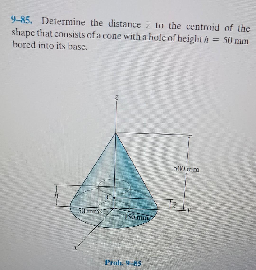 Solved 9-85. Determine the distance = to the centroid of the | Chegg.com