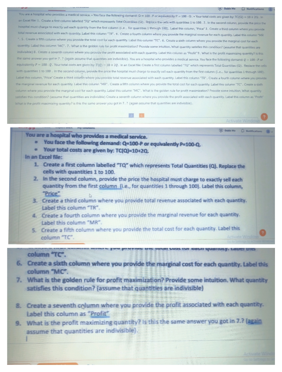 Solved Gulde MeNotifications18". 5. ﻿Create a fifth column | Chegg.com