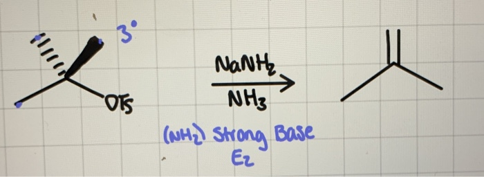 Solved NaNH OTS NHz (NH2) Strong Base Ez | Chegg.com