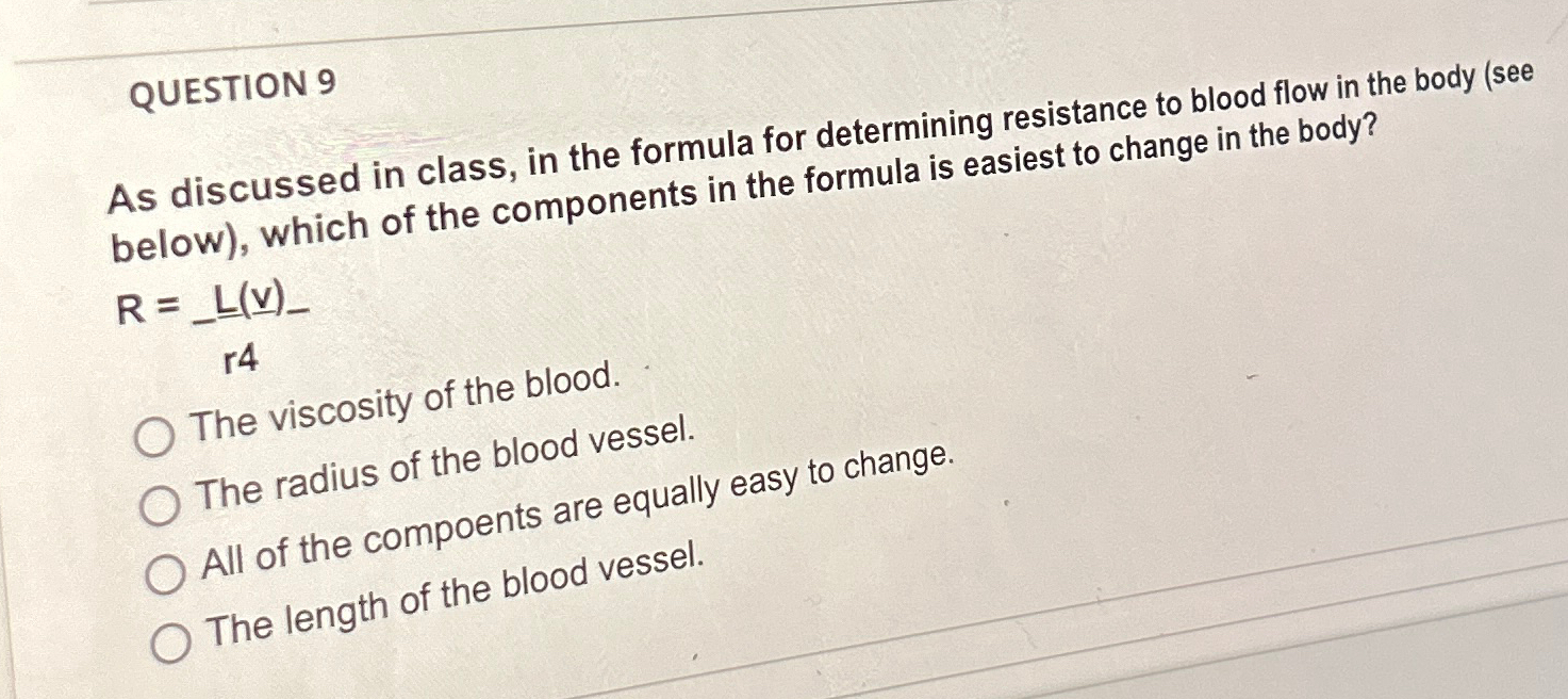Solved QUESTION 9As discussed in class, in the formula for | Chegg.com