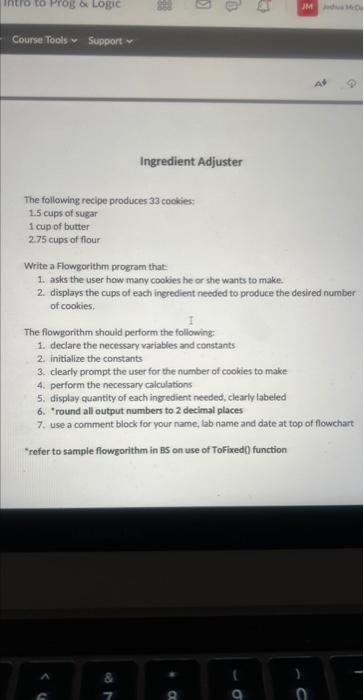 Solved Ingredient Adjuster The following recipe produces 33 | Chegg.com