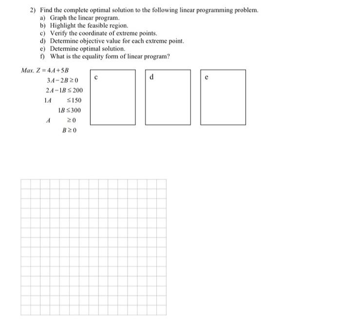 Solved 2) Find the complete optimal solution to the | Chegg.com
